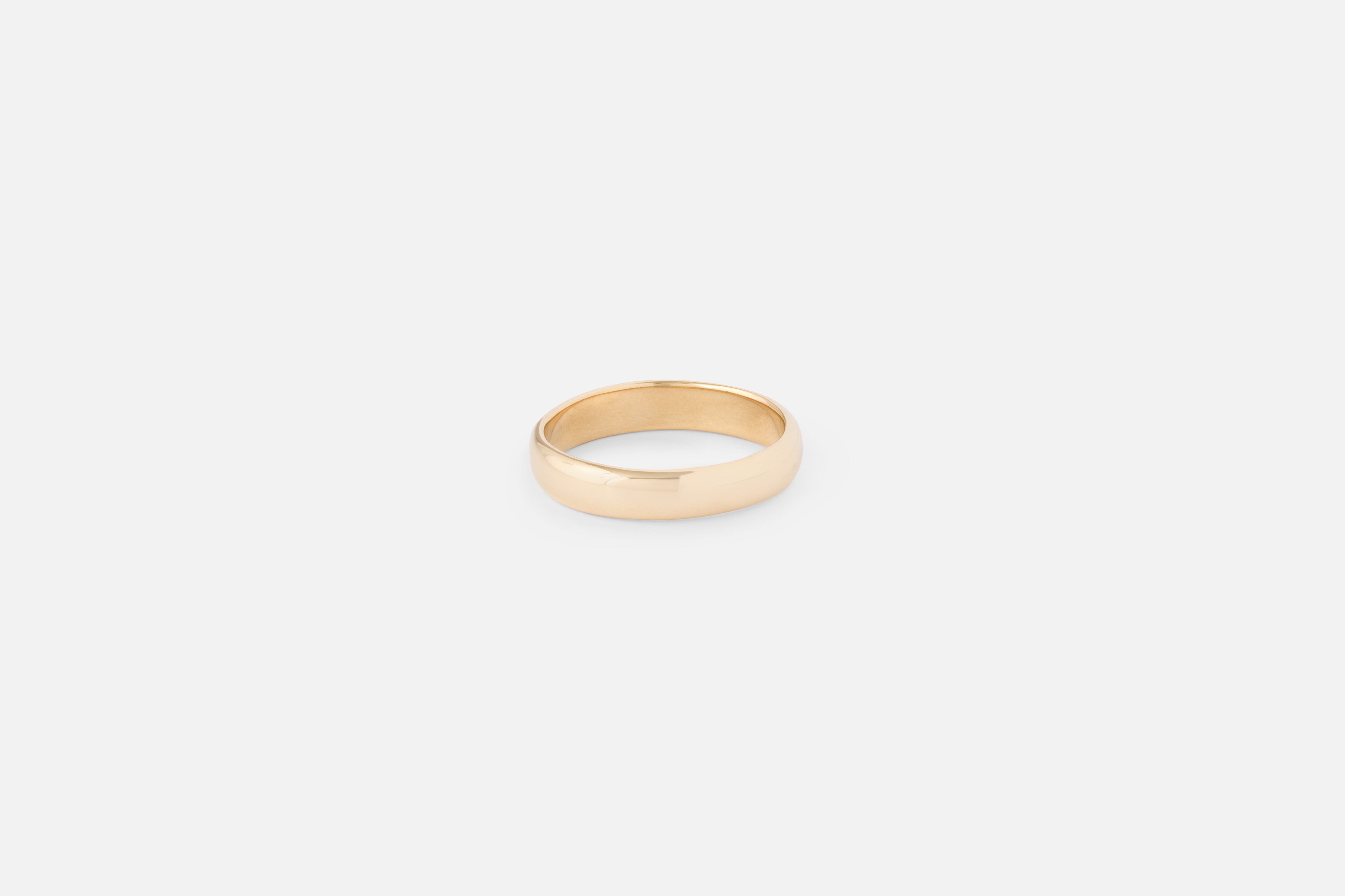 4mm Classic Half Round Band – Ochre Objects