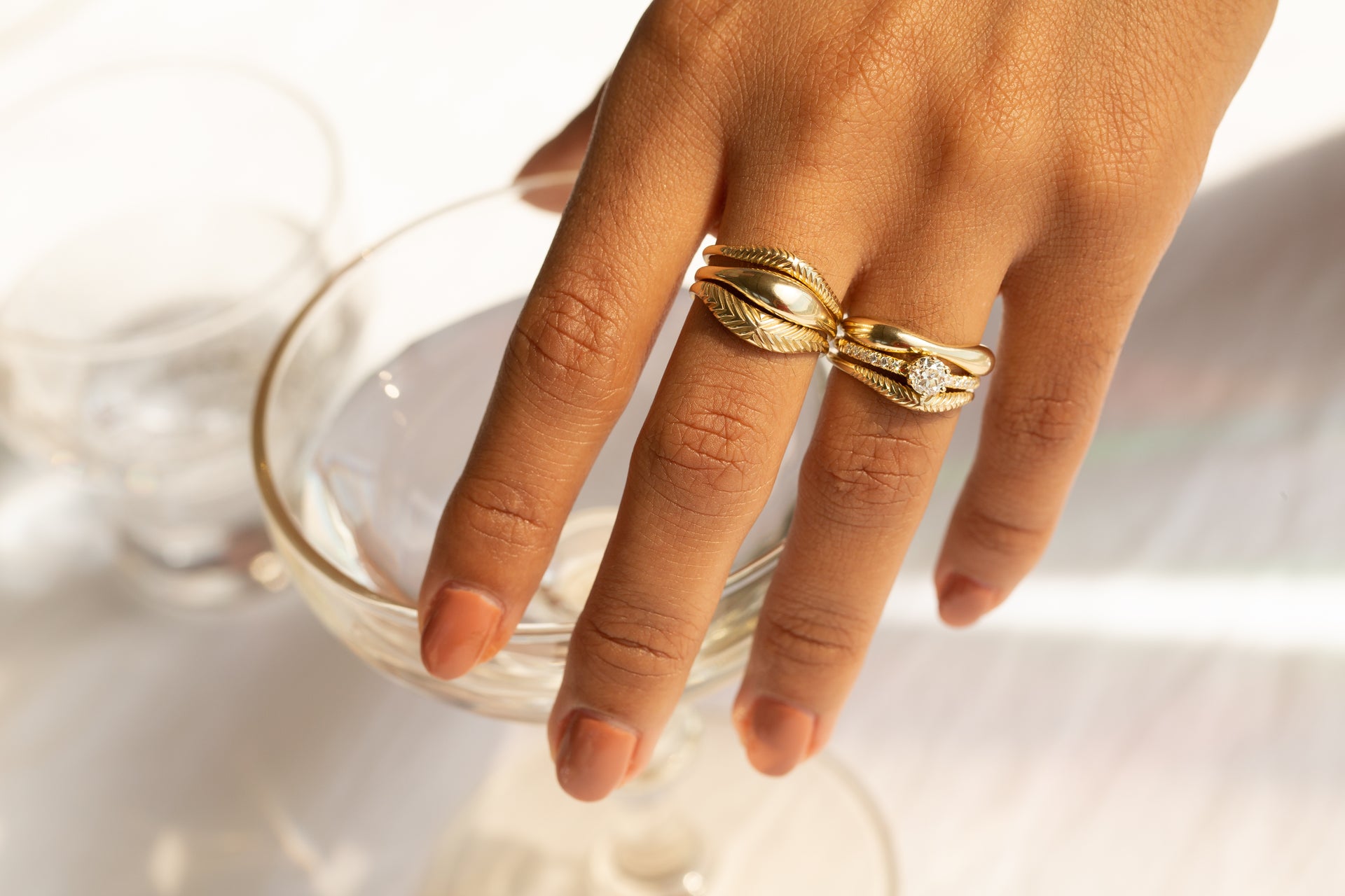 Etched Curve II Ring – Ochre Objects