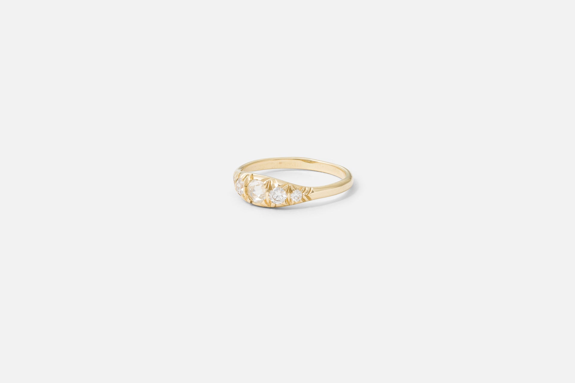 Rosecut Diamond Pavé Ovate IV Ring – Ochre Objects